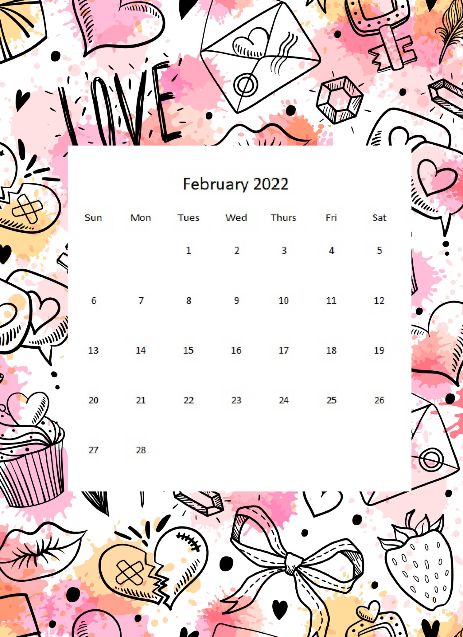 2022 Colorful Monthly Calendars - Free Printable | Hearth and Vine