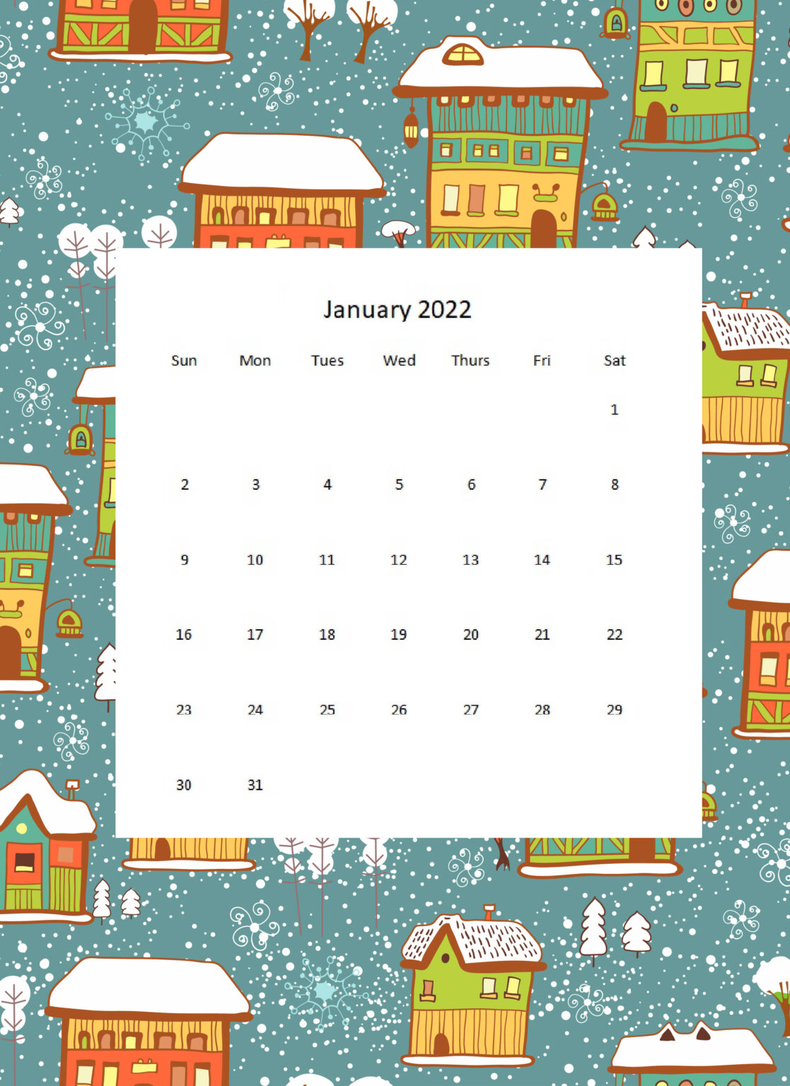 2022 Colorful Monthly Calendars - Free Printable | Hearth and Vine