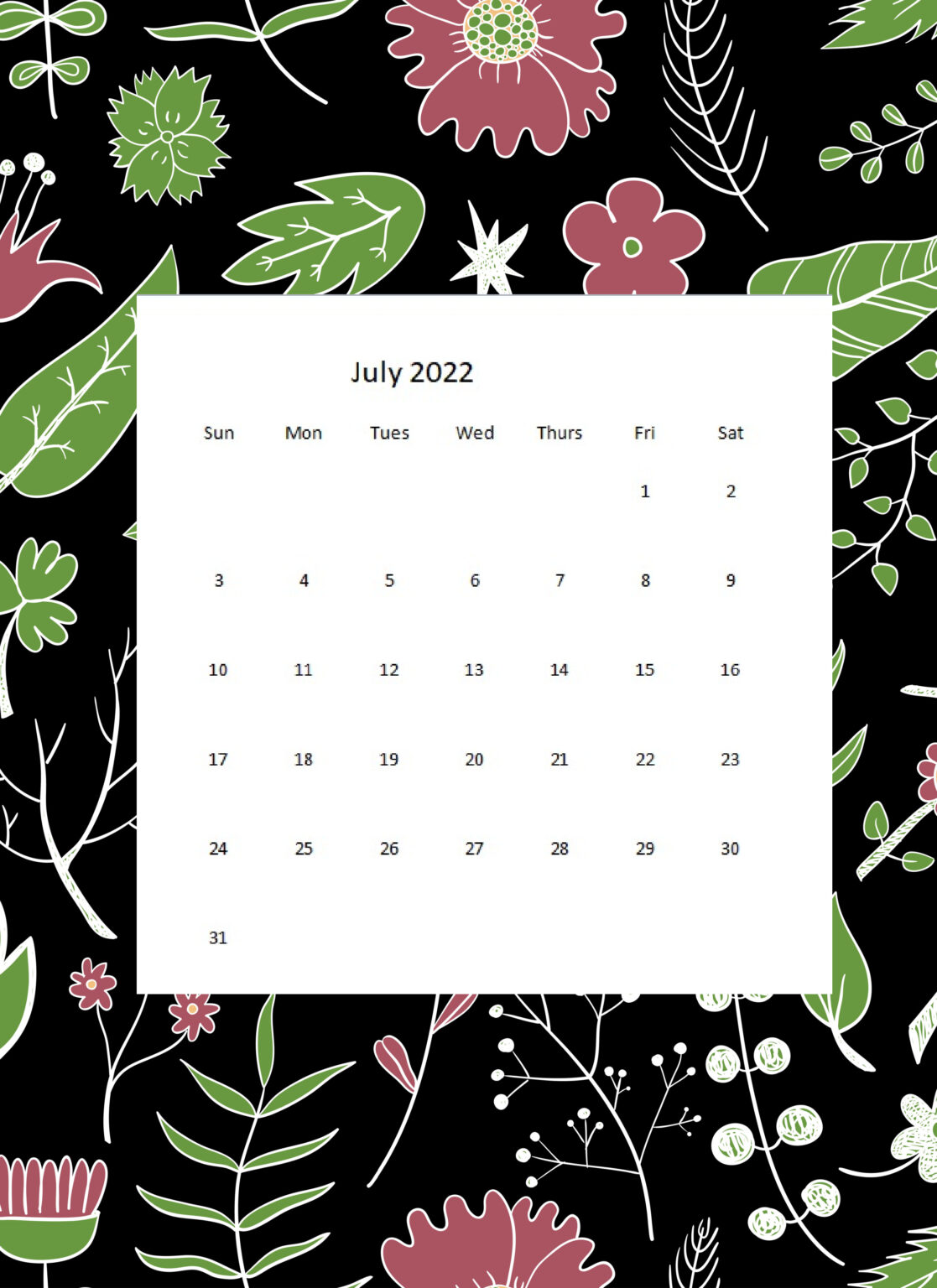 2022 Colorful Monthly Calendars - Free Printable | Hearth and Vine