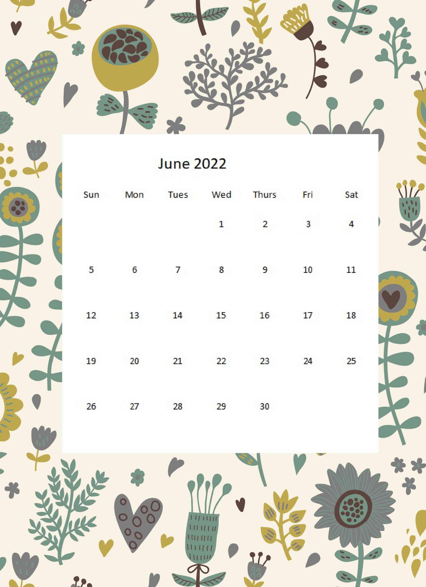 2022 Colorful Monthly Calendars - Free Printable | Hearth and Vine