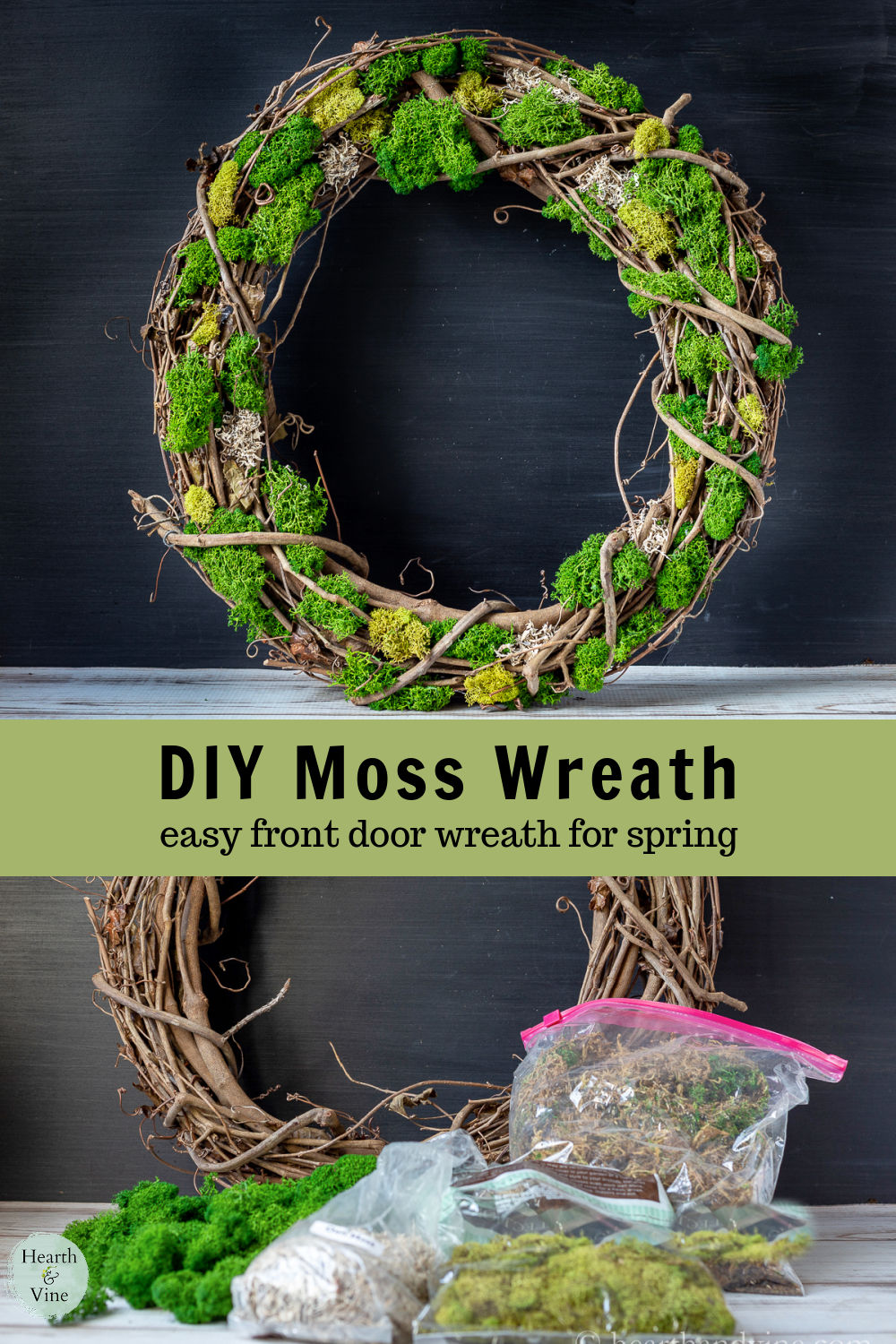 DIY Moss Wreath for Spring | Hearth and Vine