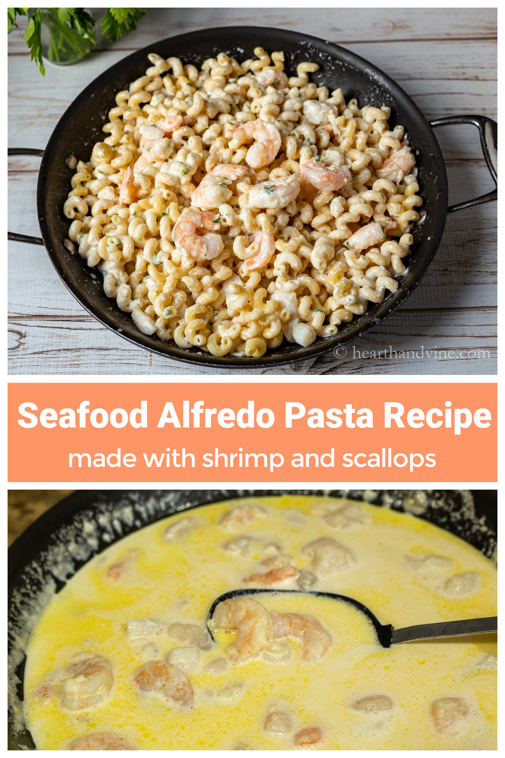 Seafood Alfredo Pasta with Shrimp and Scallops | Hearth and Vine