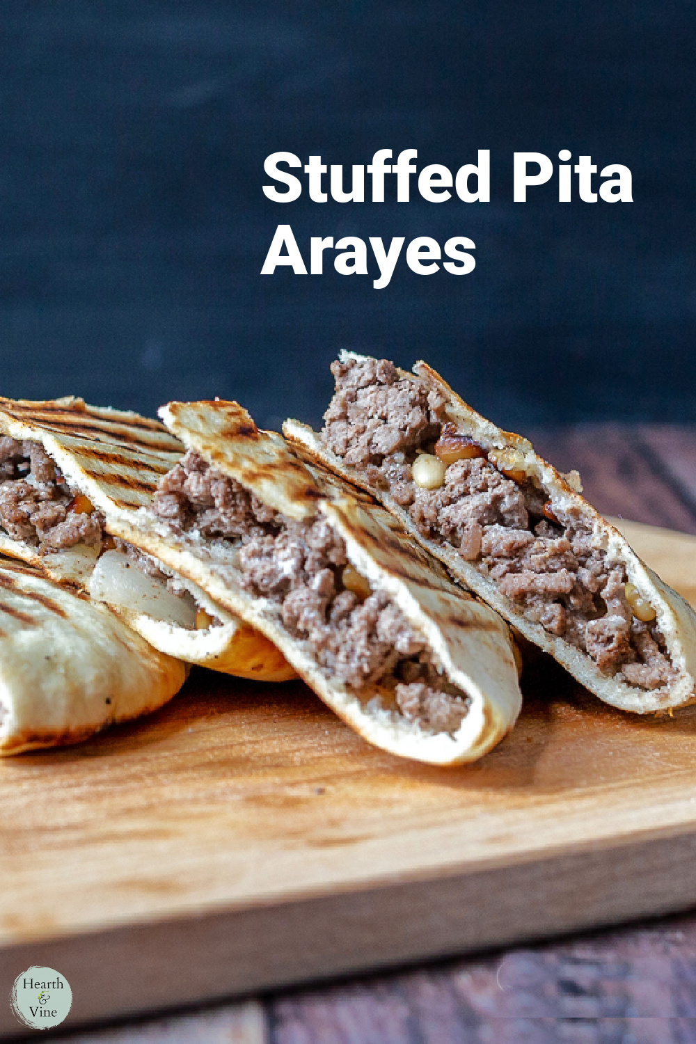 Arayes - Arabic Meat Stuffed Grilled Pitas | Hearth and Vine