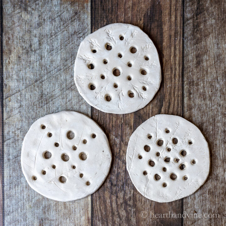 DIY Flower Frogs with Air Dry Clay | Hearth and Vine