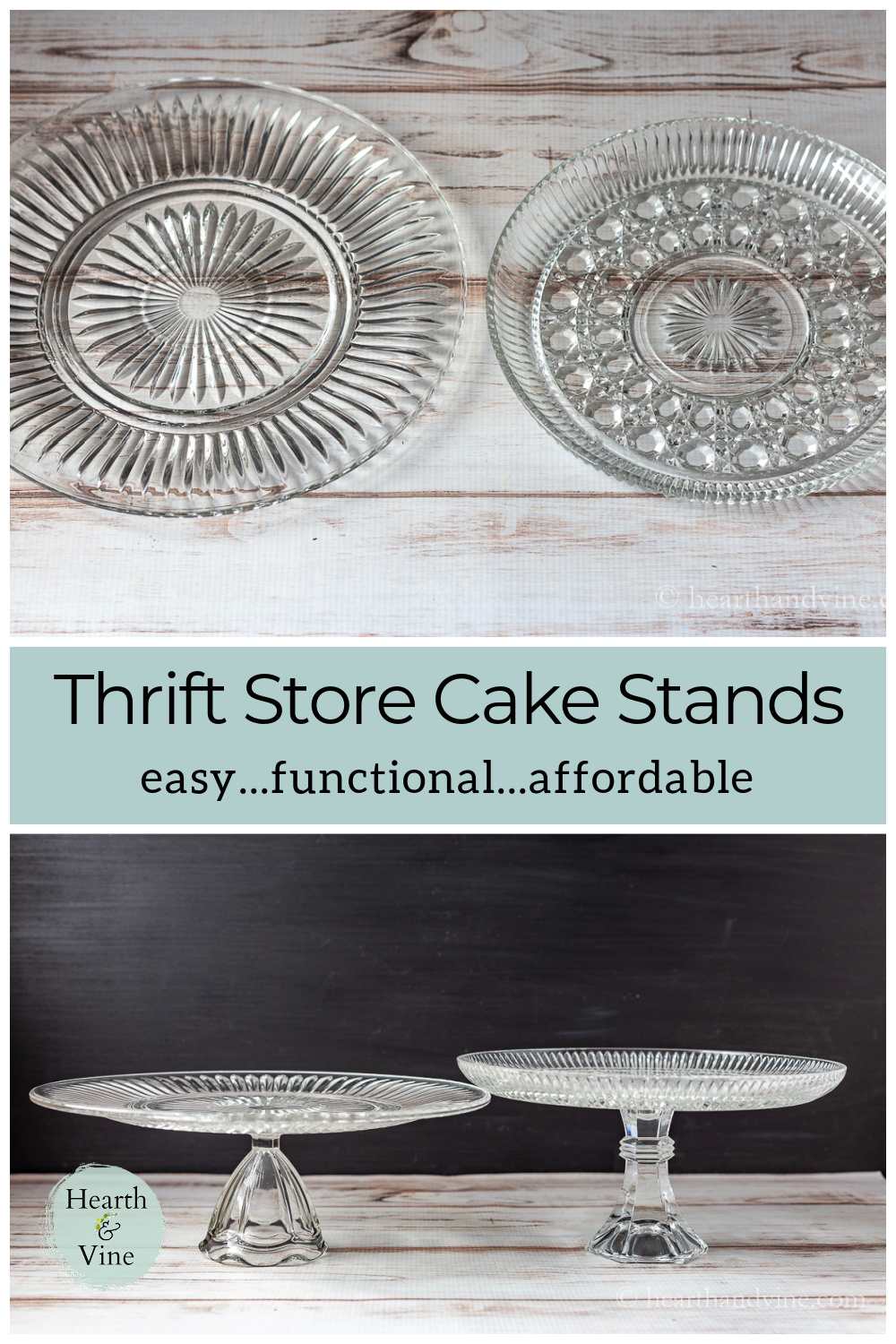 DIY Cake Stand from Thrift Store Items | Hearth and Vine