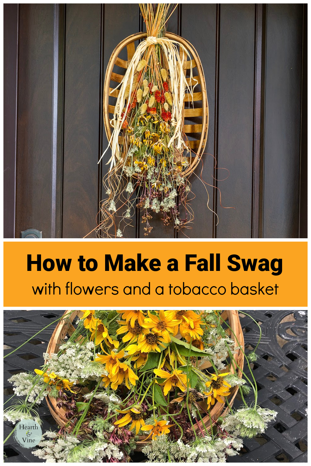 How to Make a Fall Swag for Your Door | Hearth and Vine
