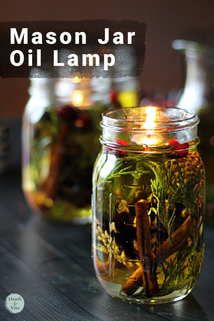 Mason Jar Oil Lamp - Handmade Holiday Gifts | Hearth and Vine