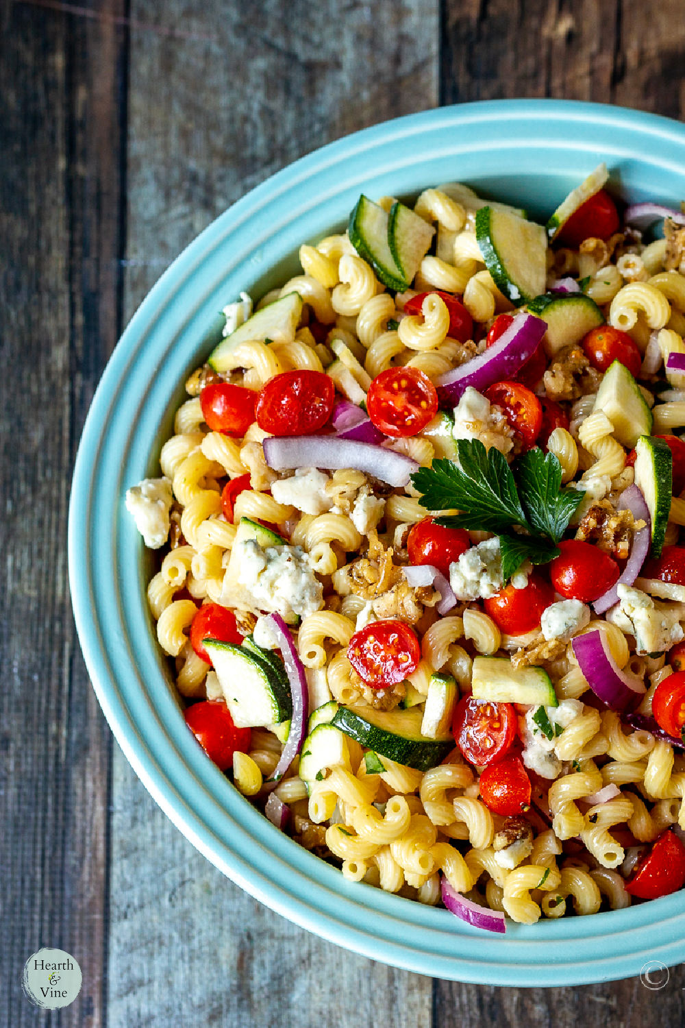 Blue Cheese Pasta Salad Recipe | Hearth and Vine