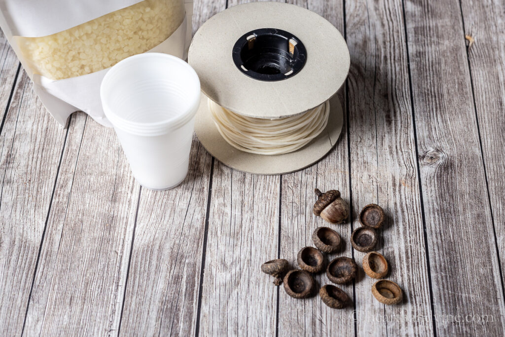 How to Make Acorn Cap Candles