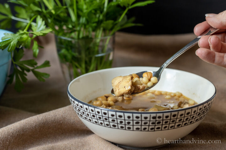 Lebanese Chicken Moghrabieh