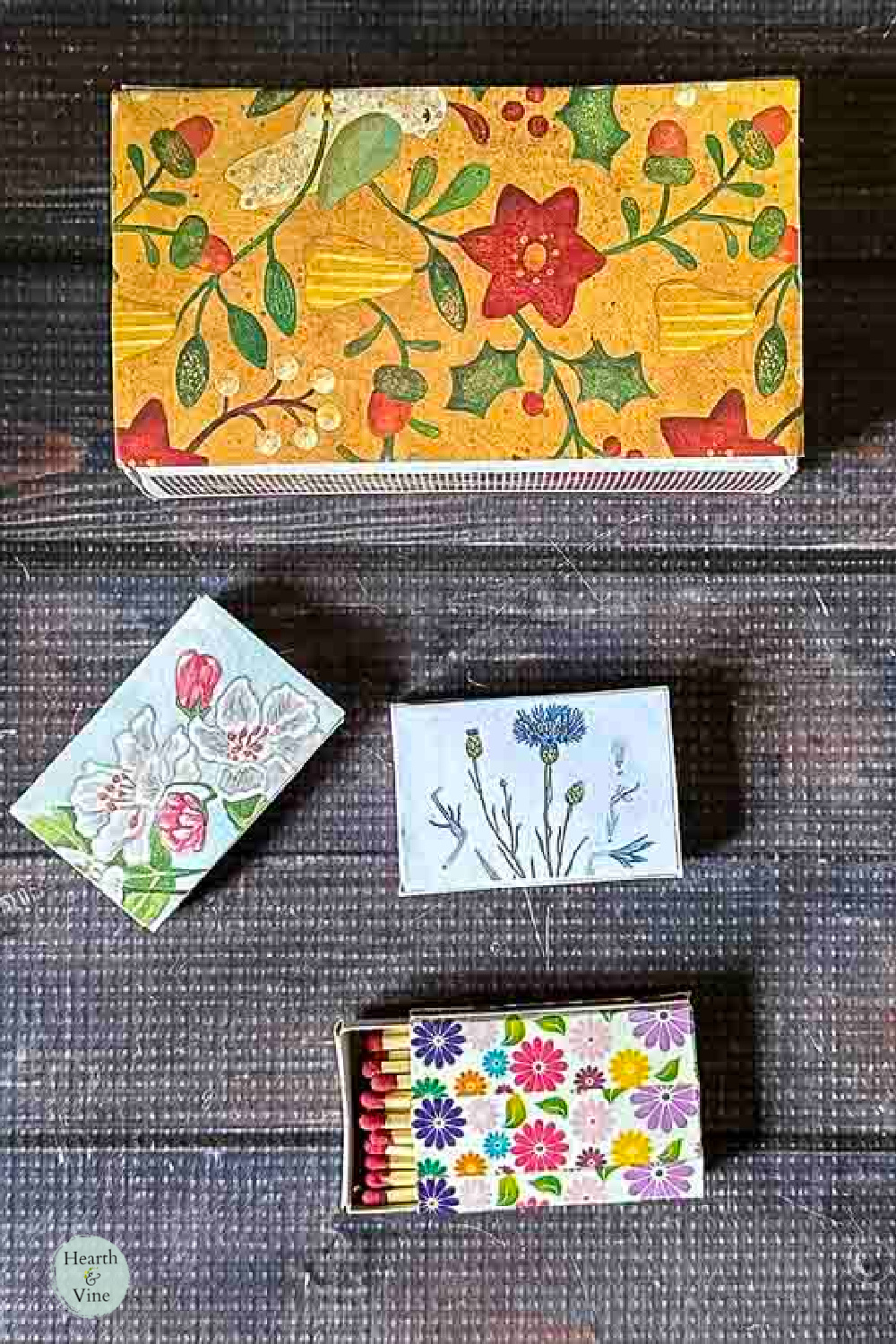 How to Decorate Matchboxes for Next to Nothing | Hearth and Vine