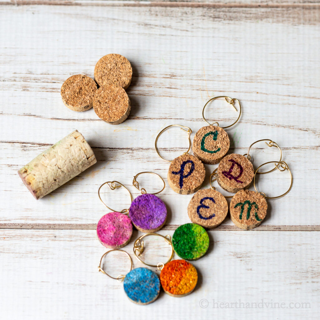 DIY Wine Charms from Wine Corks | Hearth and Vine