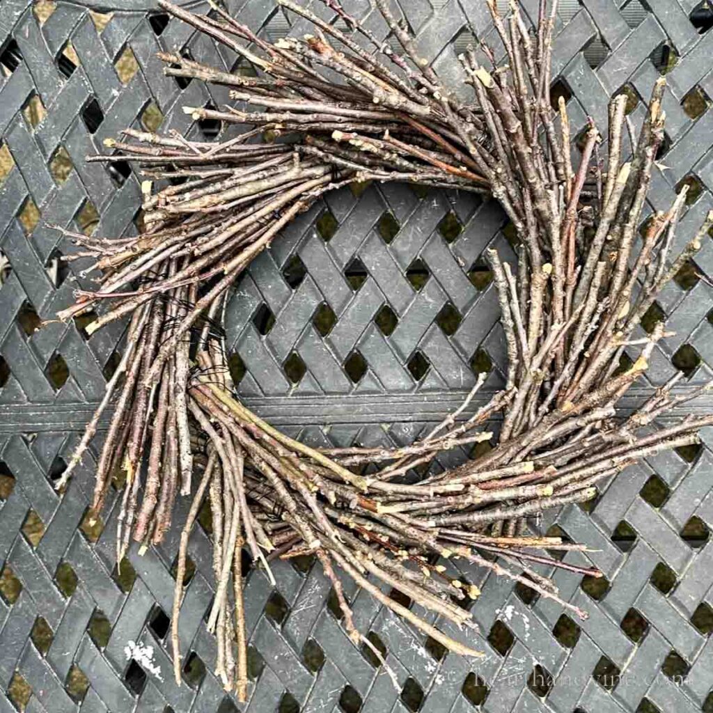 Twig Wreath DIY with Fall Branches from Your Backyard. | Hearth and Vine