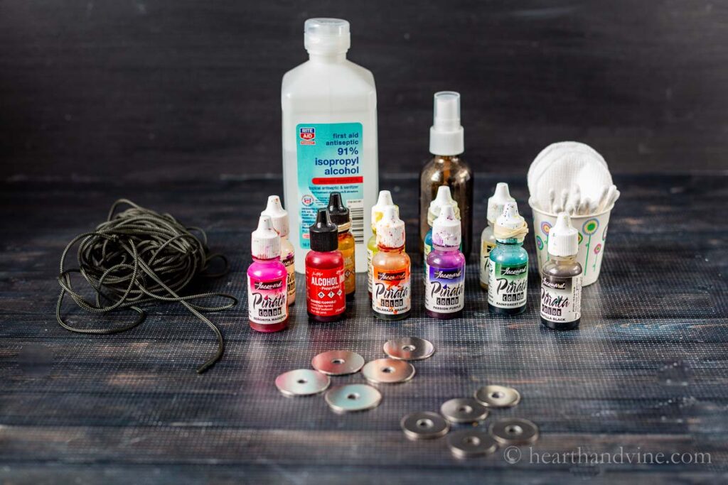 Alcohol Ink Washer Necklace Tutorial | Hearth and Vine
