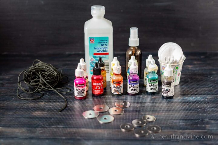Alcohol Ink Washer Necklace Tutorial | Hearth and Vine