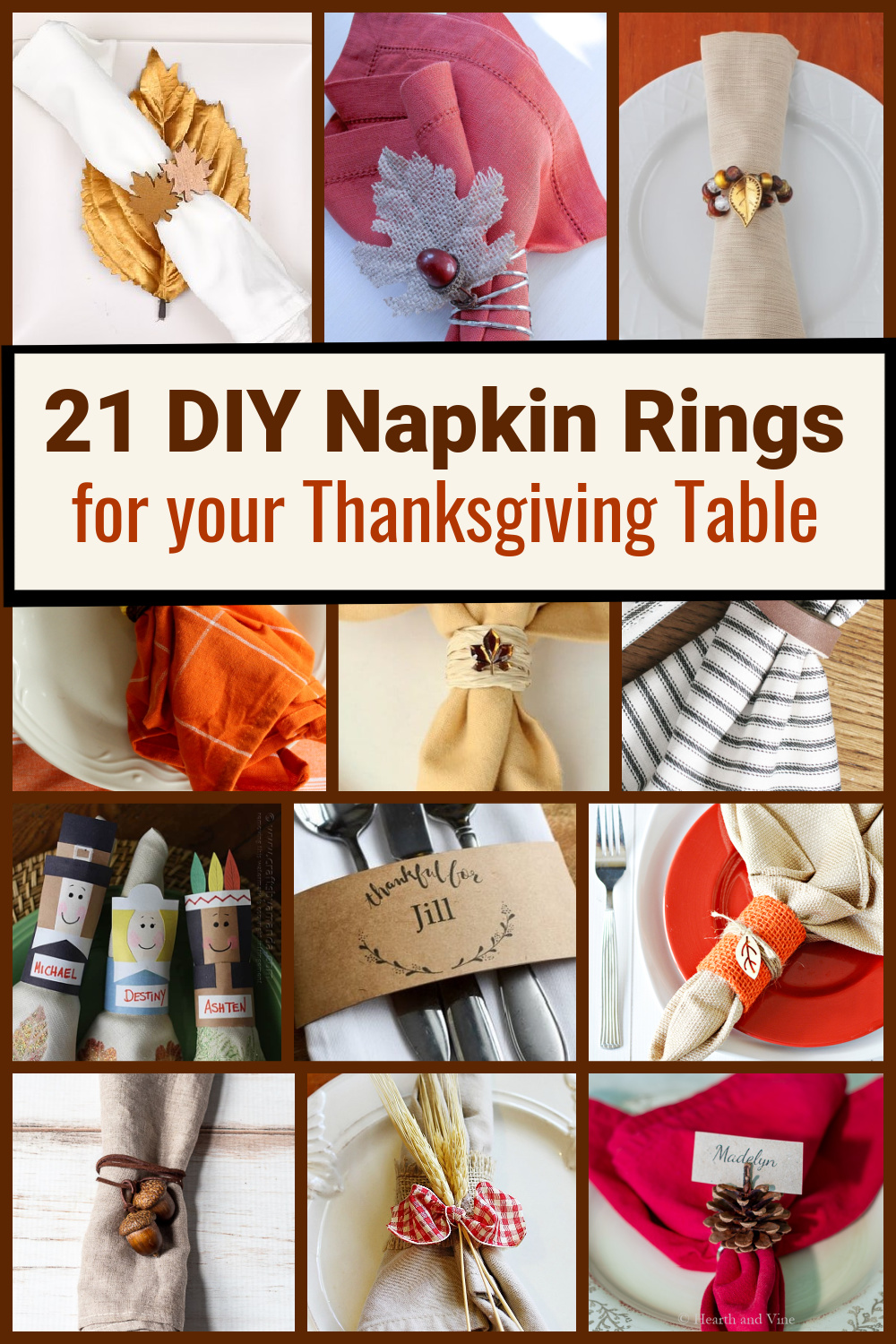 21 Gorgeous DIY Thanksgiving Napkin Rings You Can Easily Make