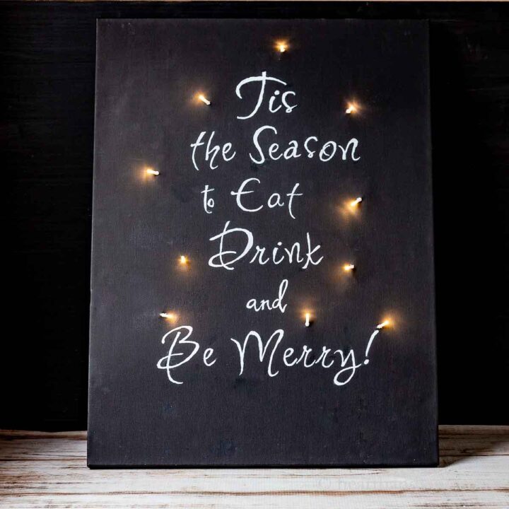 DIY Lighted Sign for Christmas | Hearth and Vine
