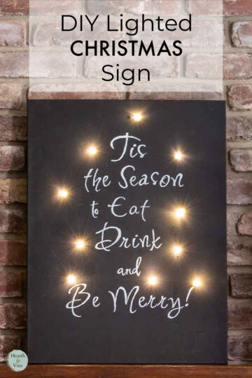 DIY Lighted Sign for Christmas | Hearth and Vine
