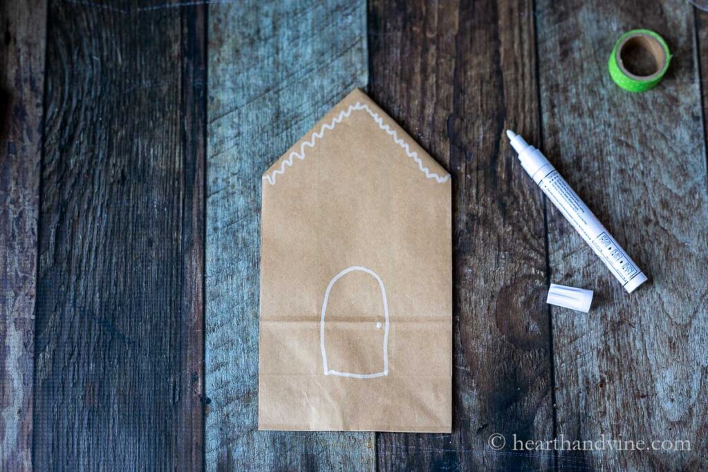 Paper Bag Gingerbread House | Hearth and Vine