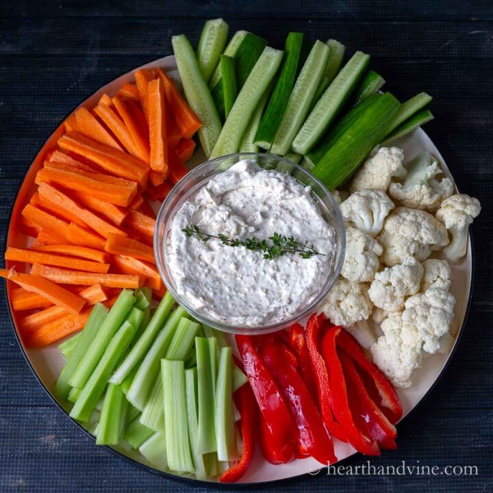 Cream Cheese Vegetable Dip | Hearth and Vine