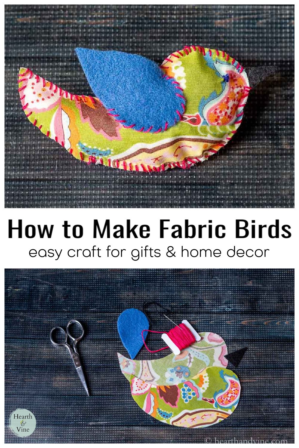 How to Make Fabric Birds: Fun Home Decor or Gifts | Hearth and Vine