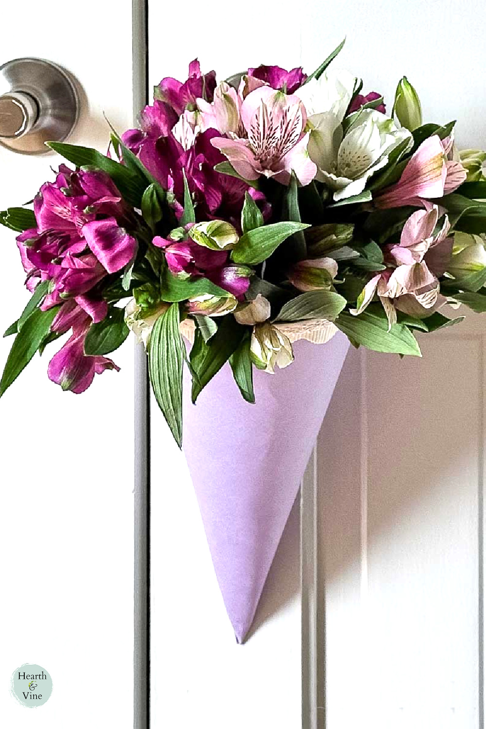 How to Make a Paper Cone for a Flower Bouquet | Hearth and Vine