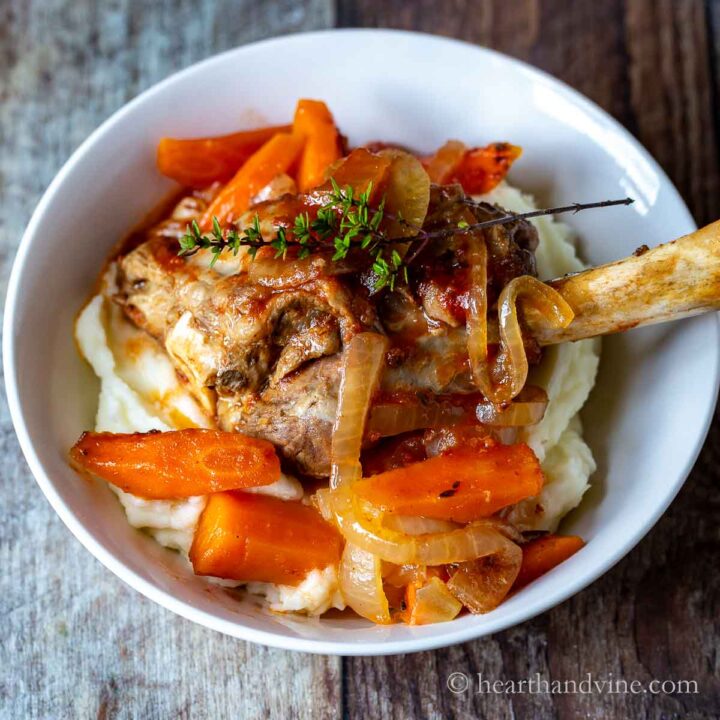 Slow Cooker Lamb Shank Easy Recipe | Hearth and Vine