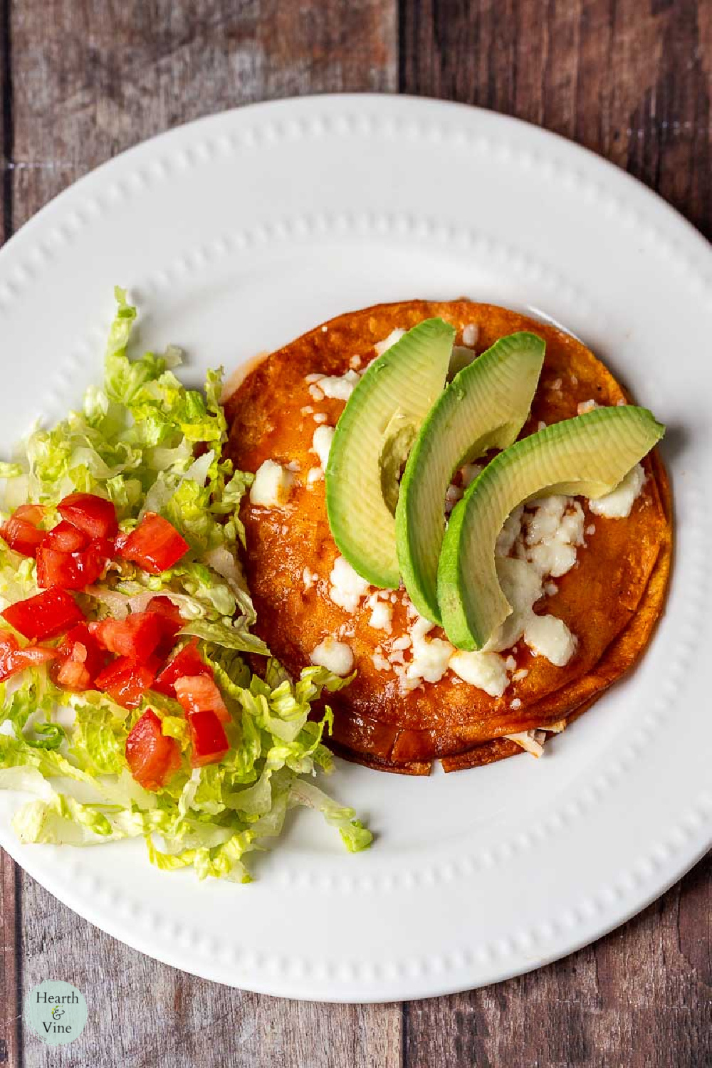 Stacked Chicken Enchiladas aka Enchiladas Sonorenses