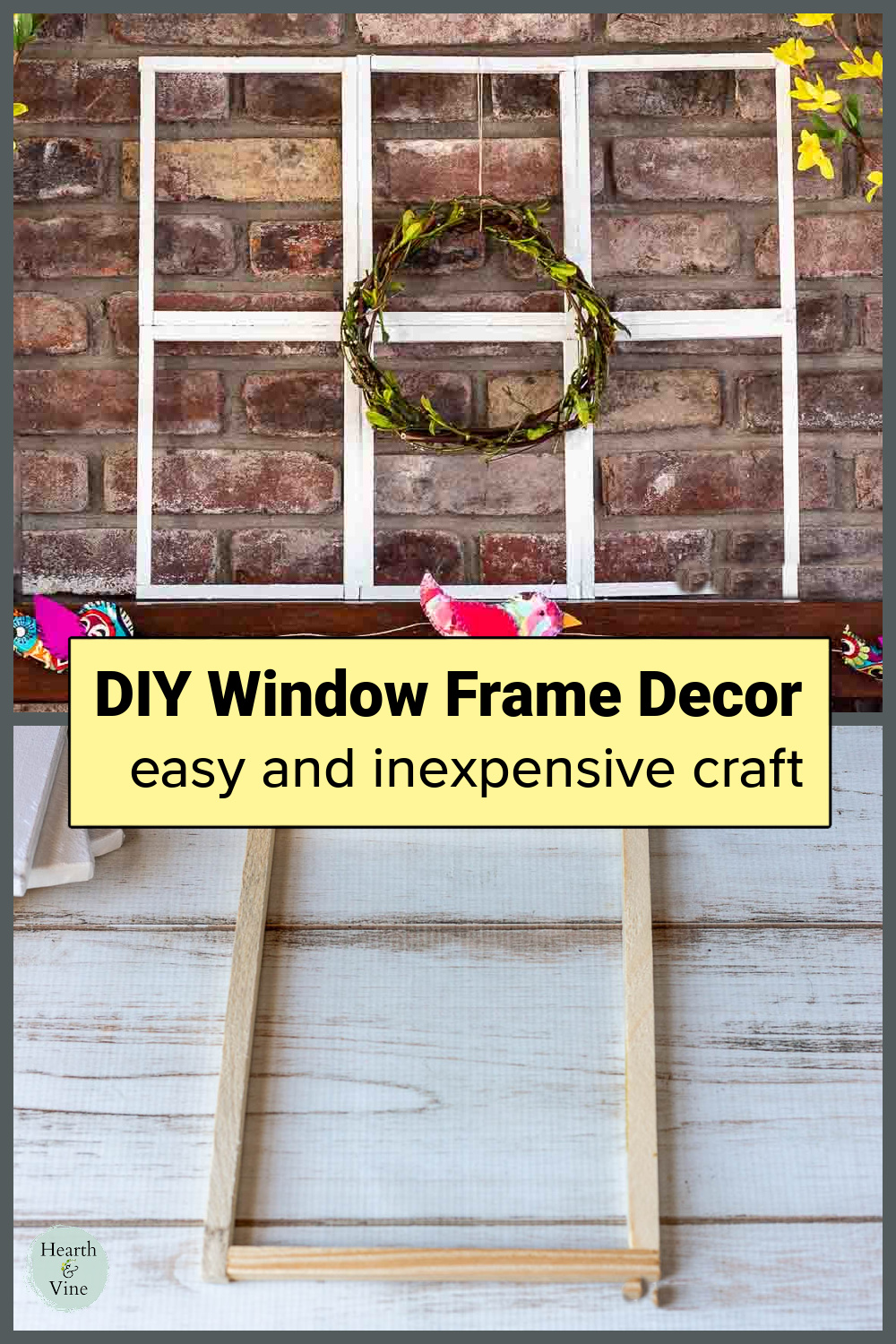 DIY Window Frame Craft | Hearth and Vine