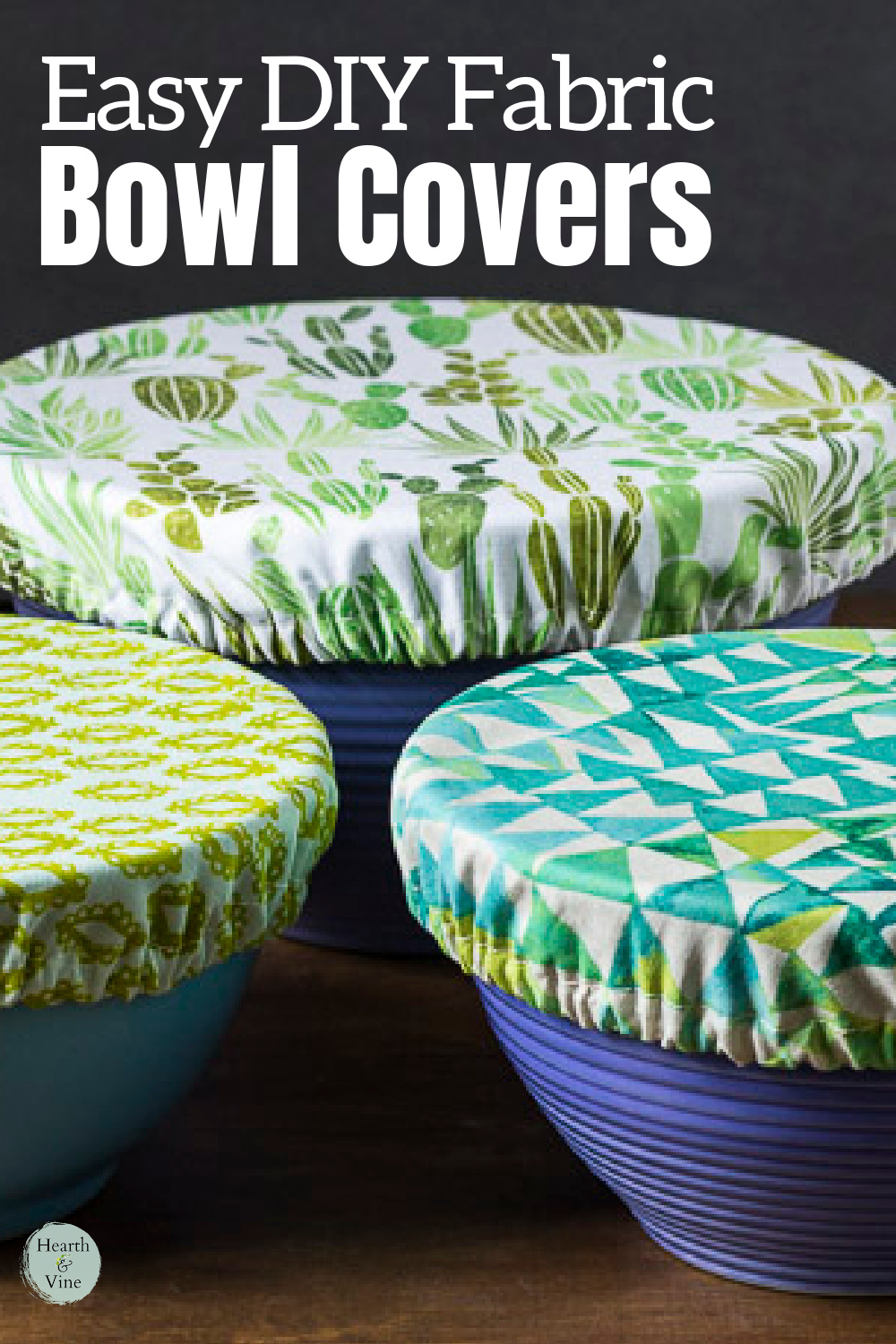 Fabric Bowl Covers Tutorial - Easy Beginner Sewing Project
