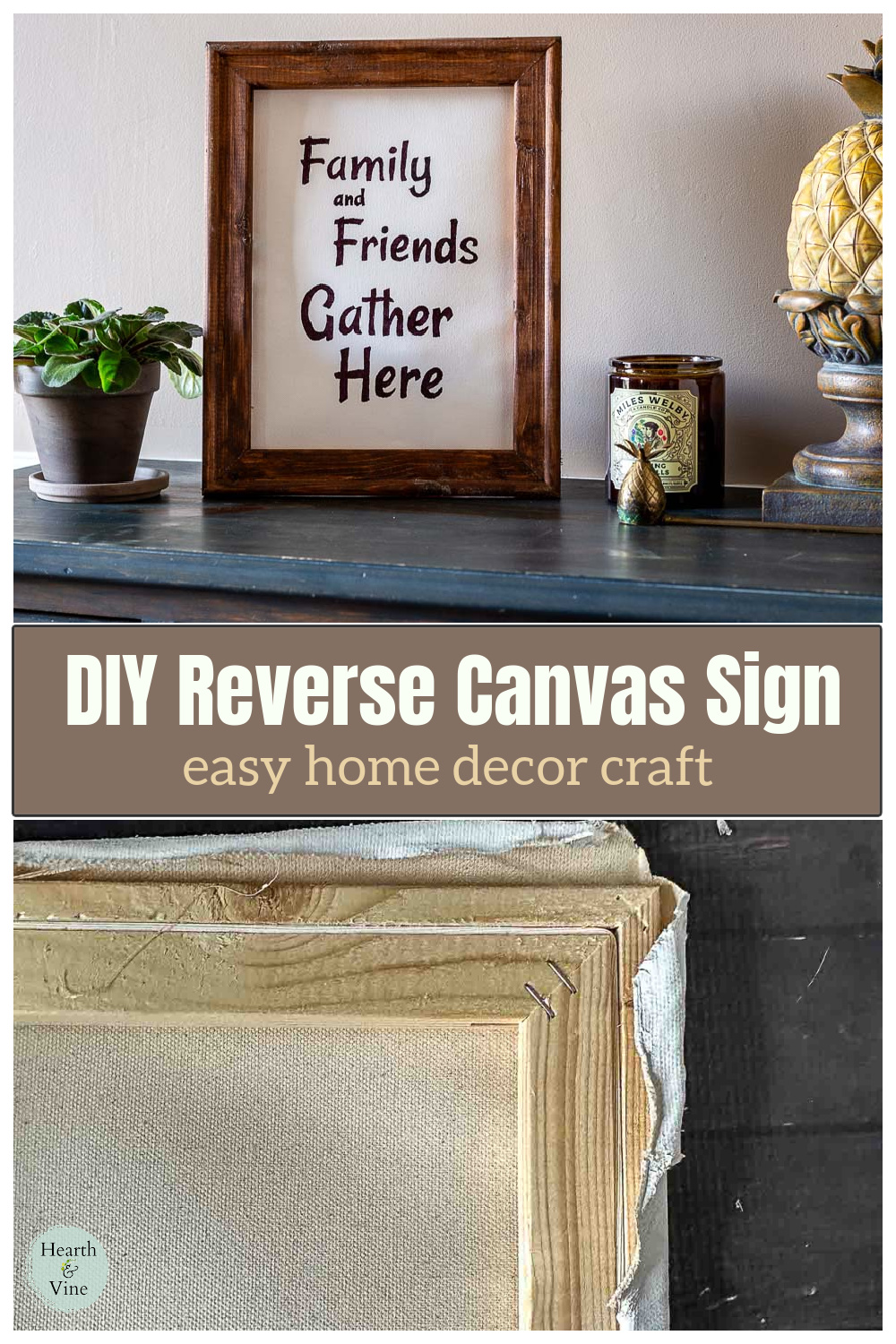 Reverse Canvas Sign: No Cricut Machine Needed