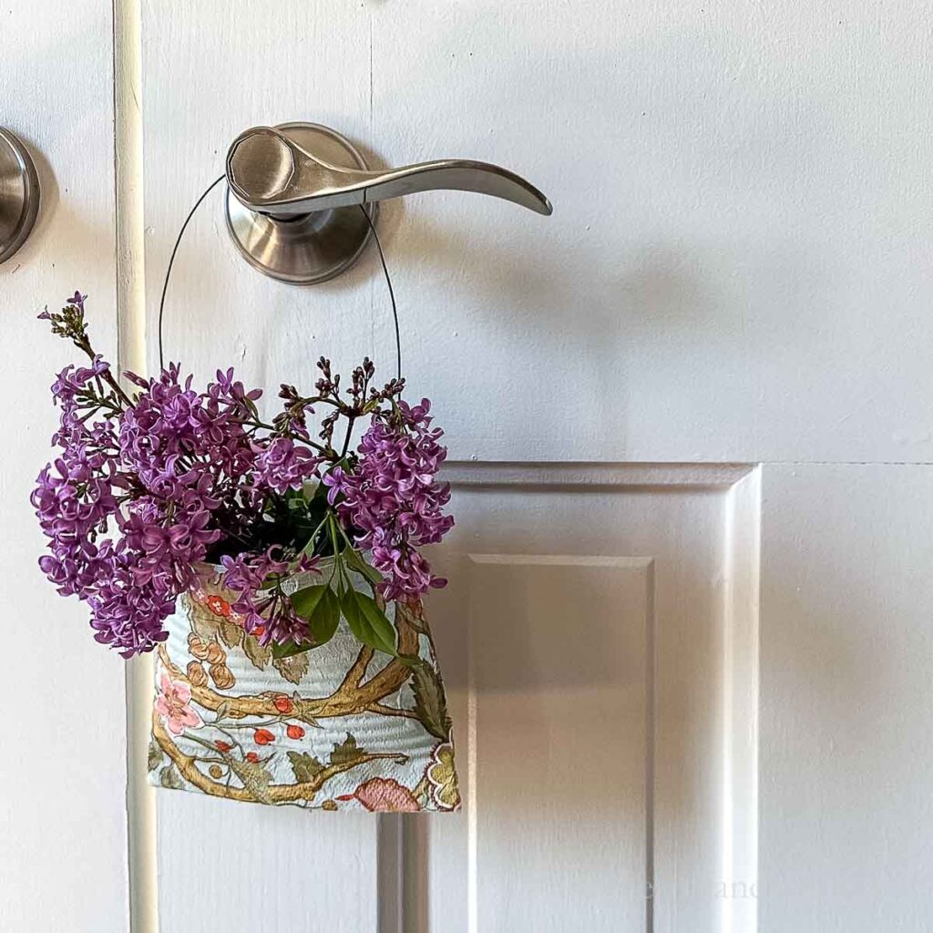 Smashed Can Basket Craft for May Day | Hearth and Vine