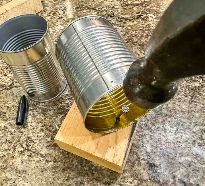 Smashed Can Basket Craft for May Day | Hearth and Vine