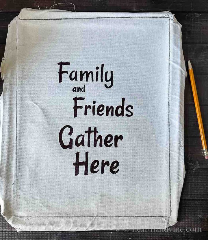 Reverse Canvas Sign: No Cricut Machine Needed