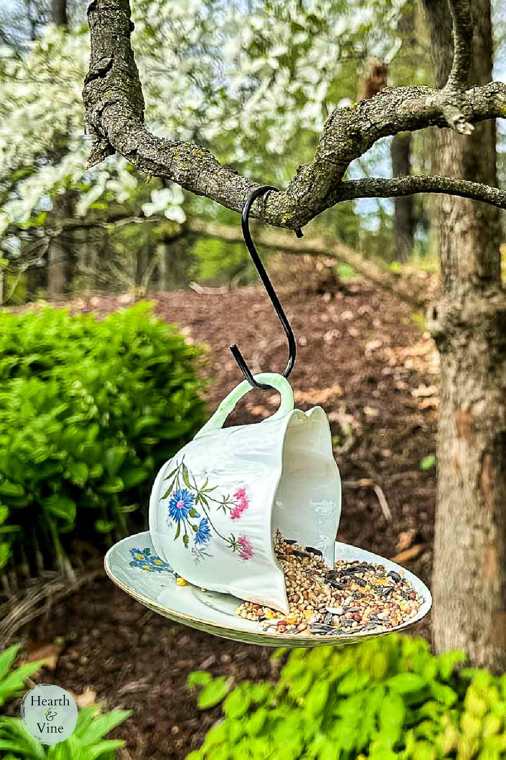 How to Make a Teacup Bird Feeder | Hearth and Vine