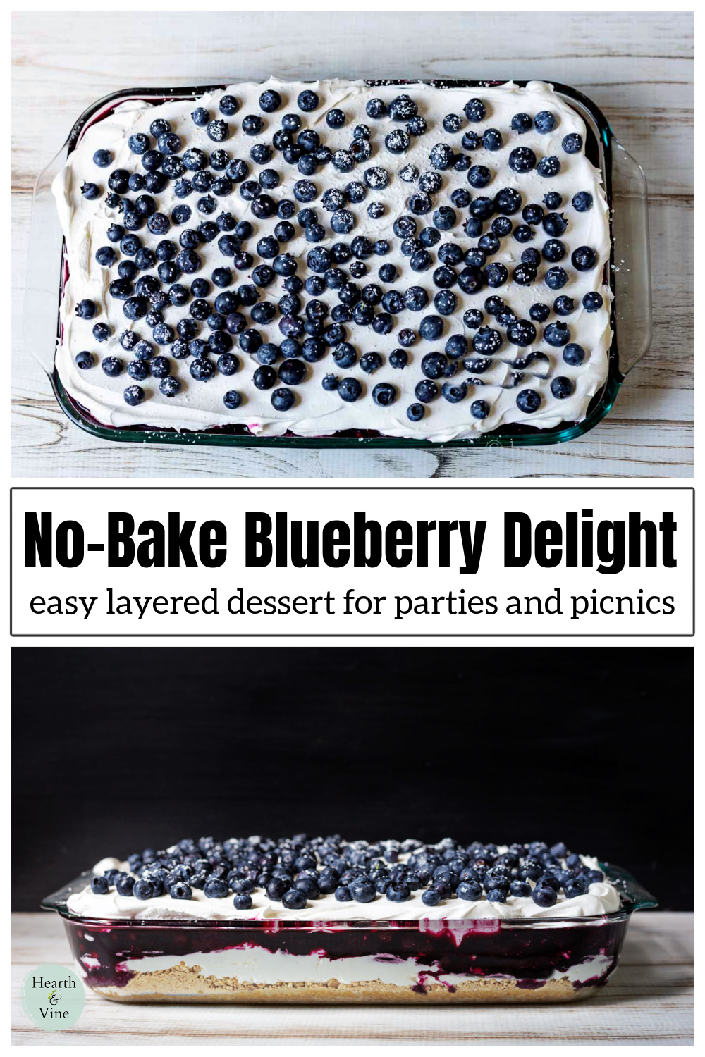 Blueberry Delight - A Delicious Easy No Bake Dessert