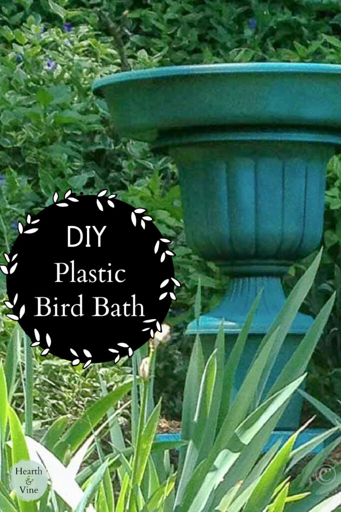 DIY Bird Bath from Plastic Pots | Hearth and Vine