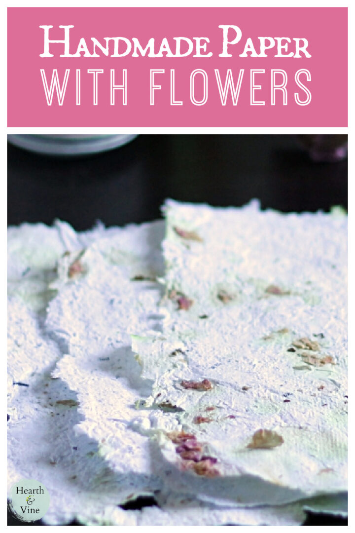 How to Make Handmade Paper with Dried Flowers Added In