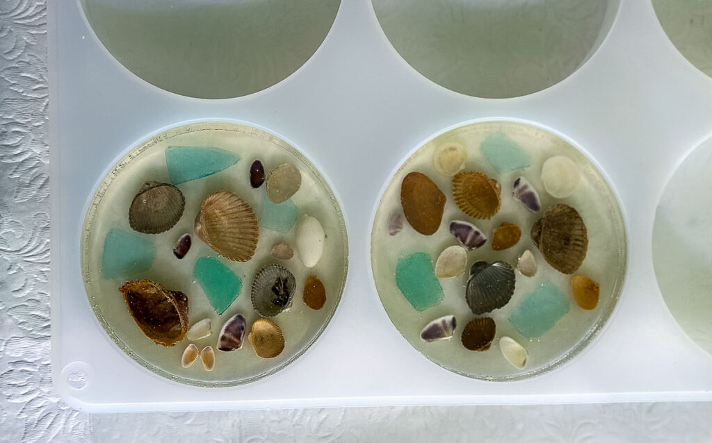 How to Make Resin Coasters with Seashells and Sea Glass | Hearth and Vine
