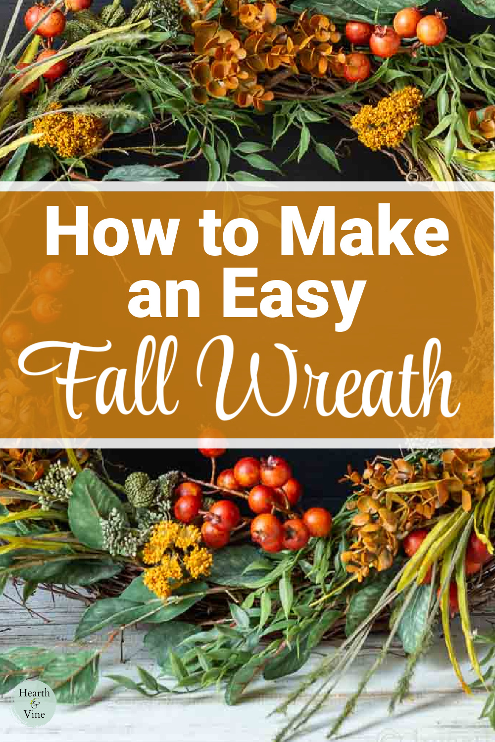 DIY Easy Fall Wreath For Your Front Door