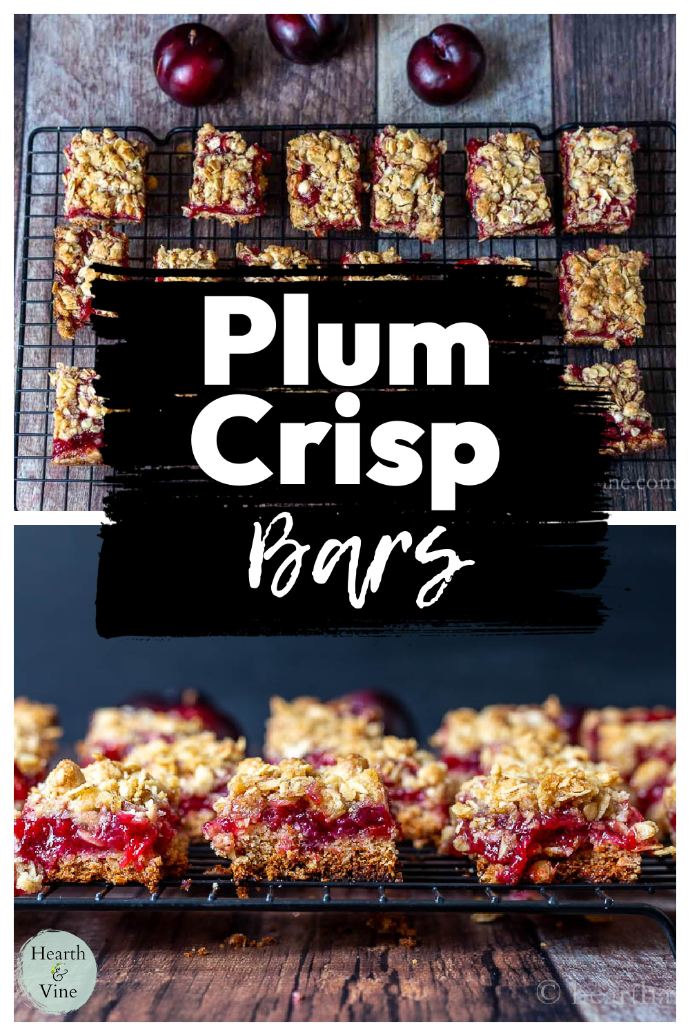 Plum Cobbler Bars Made with a Fresh Plum Filling