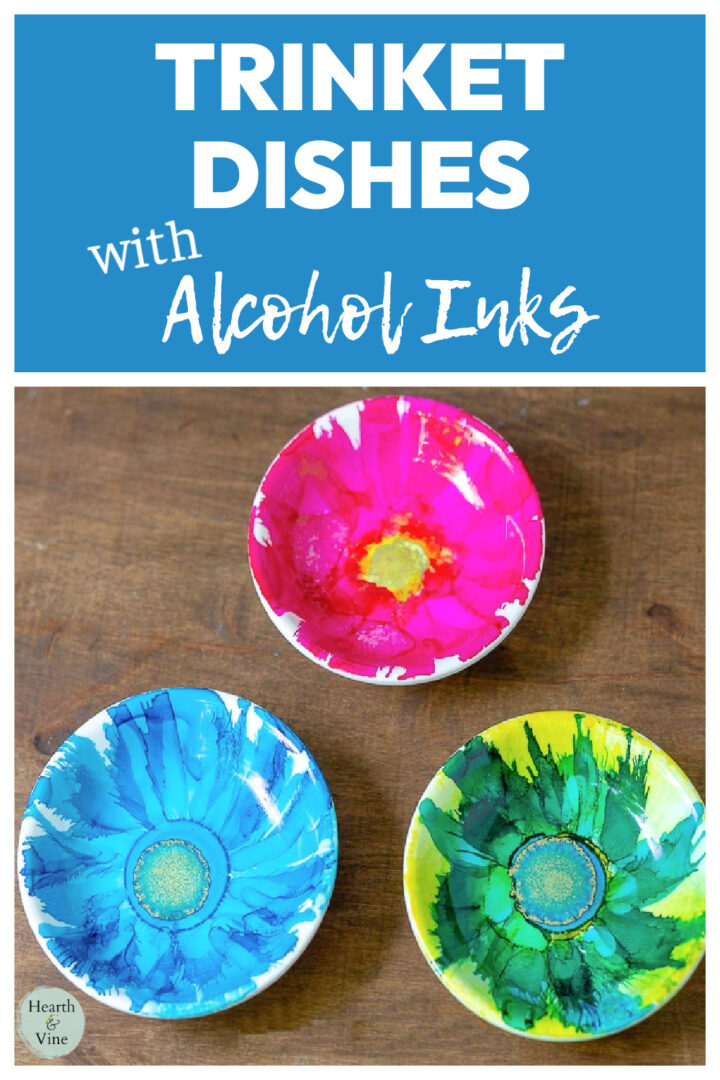 DIY Trinket Dishes with Alcohol Inks