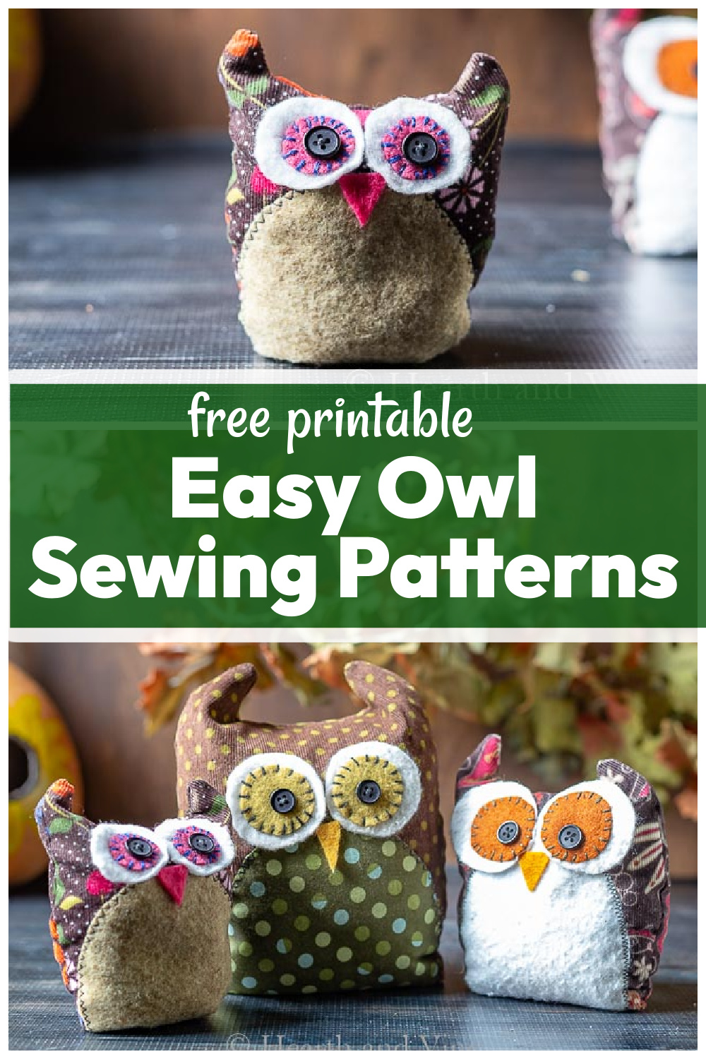 Fabric Owls Tutorial - Including a Free Pattern Template