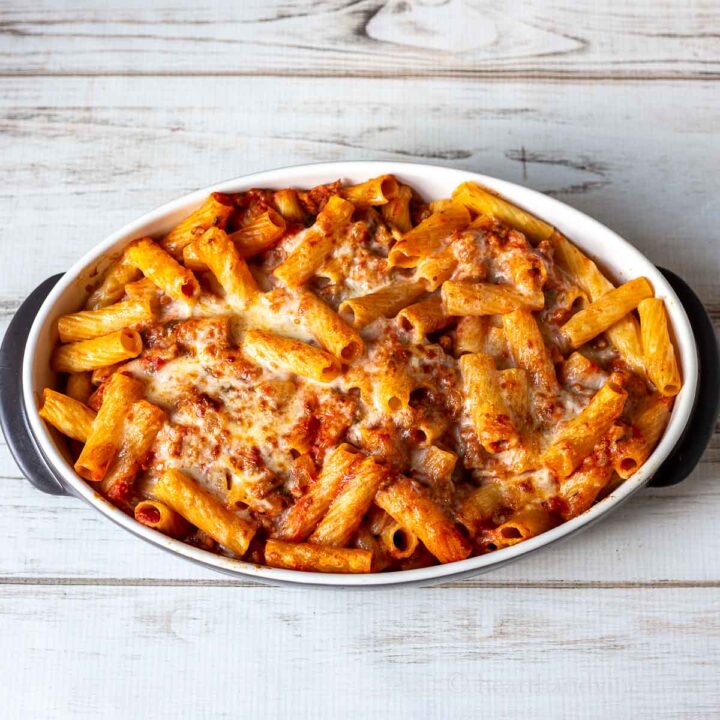 Baked Rigatoni with Sausage that Feeds a Crowd
