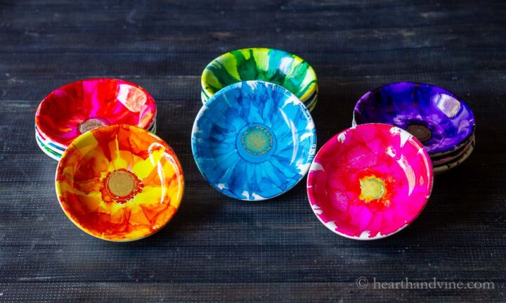 DIY Trinket Dishes with Alcohol Inks