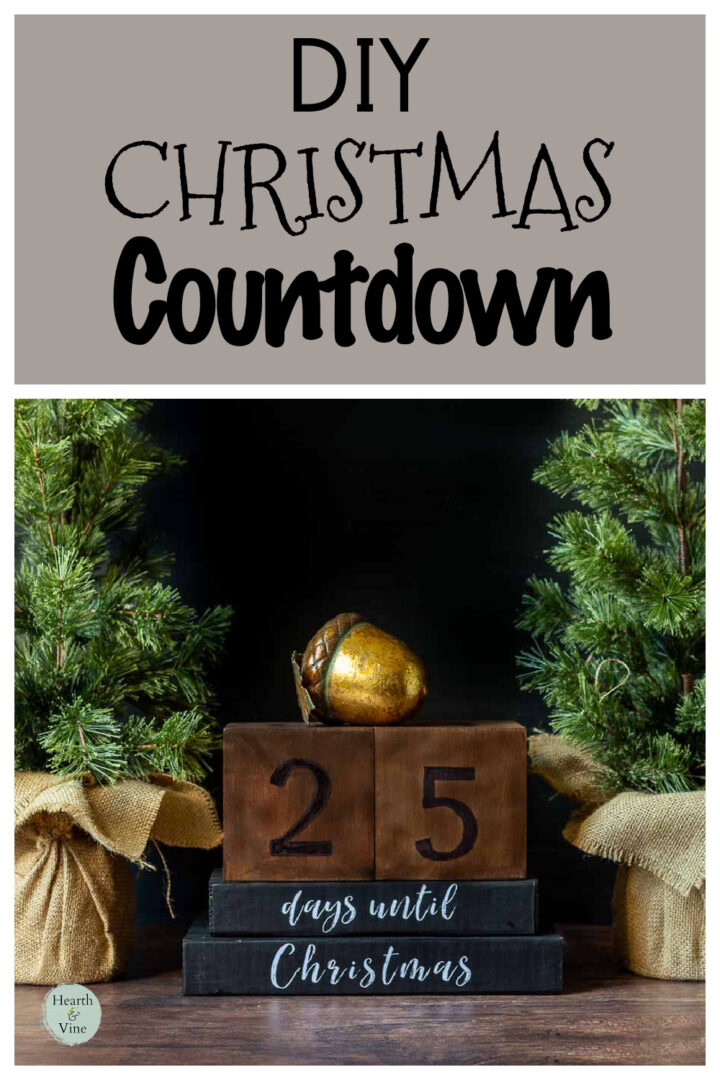 DIY Christmas Countdown with Wood Blocks
