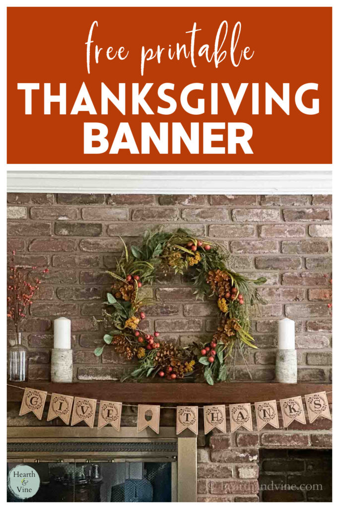 DIY Thanksgiving Banner | [Free Printable]