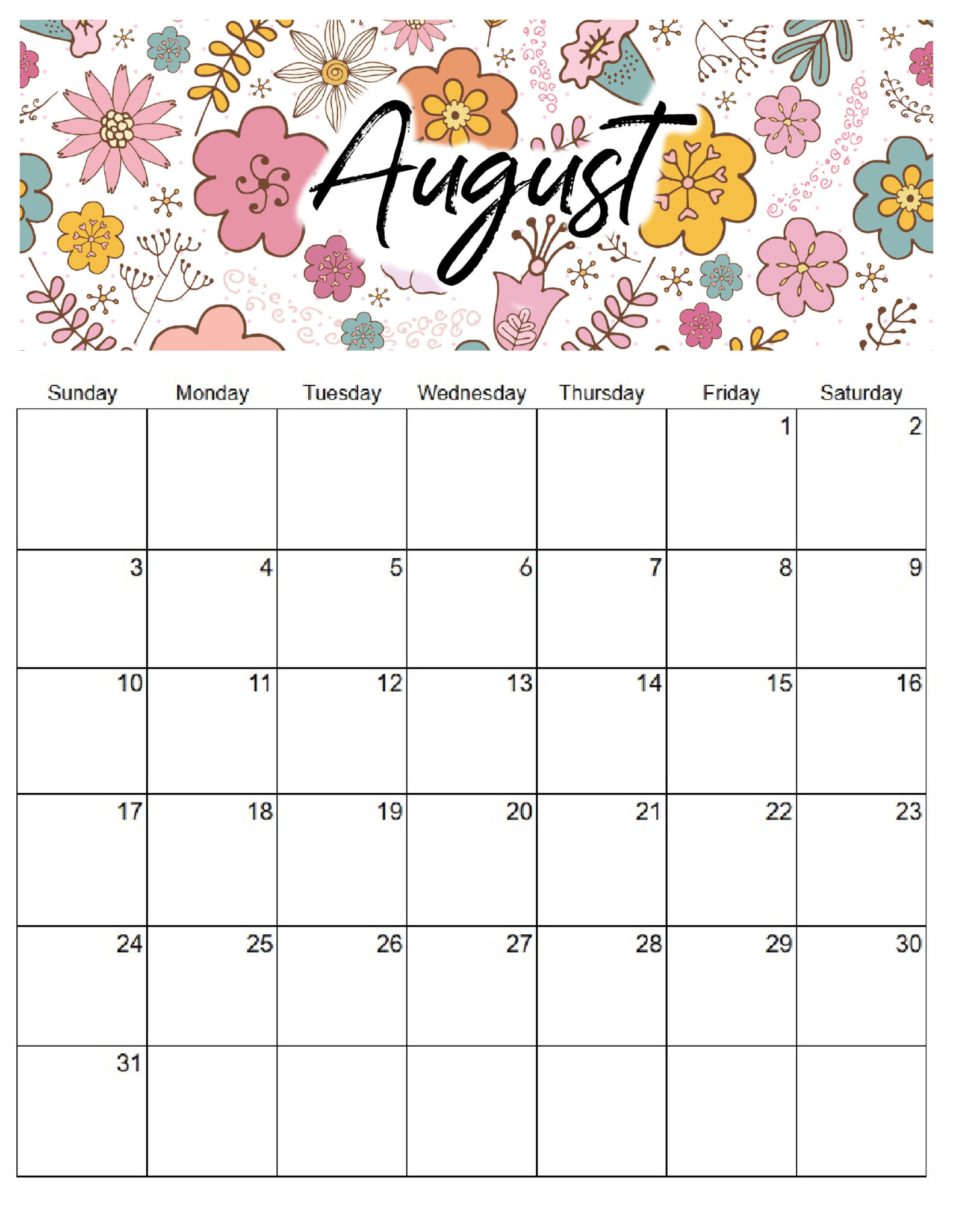 2025 Printable Calendars | Hearth and Vine