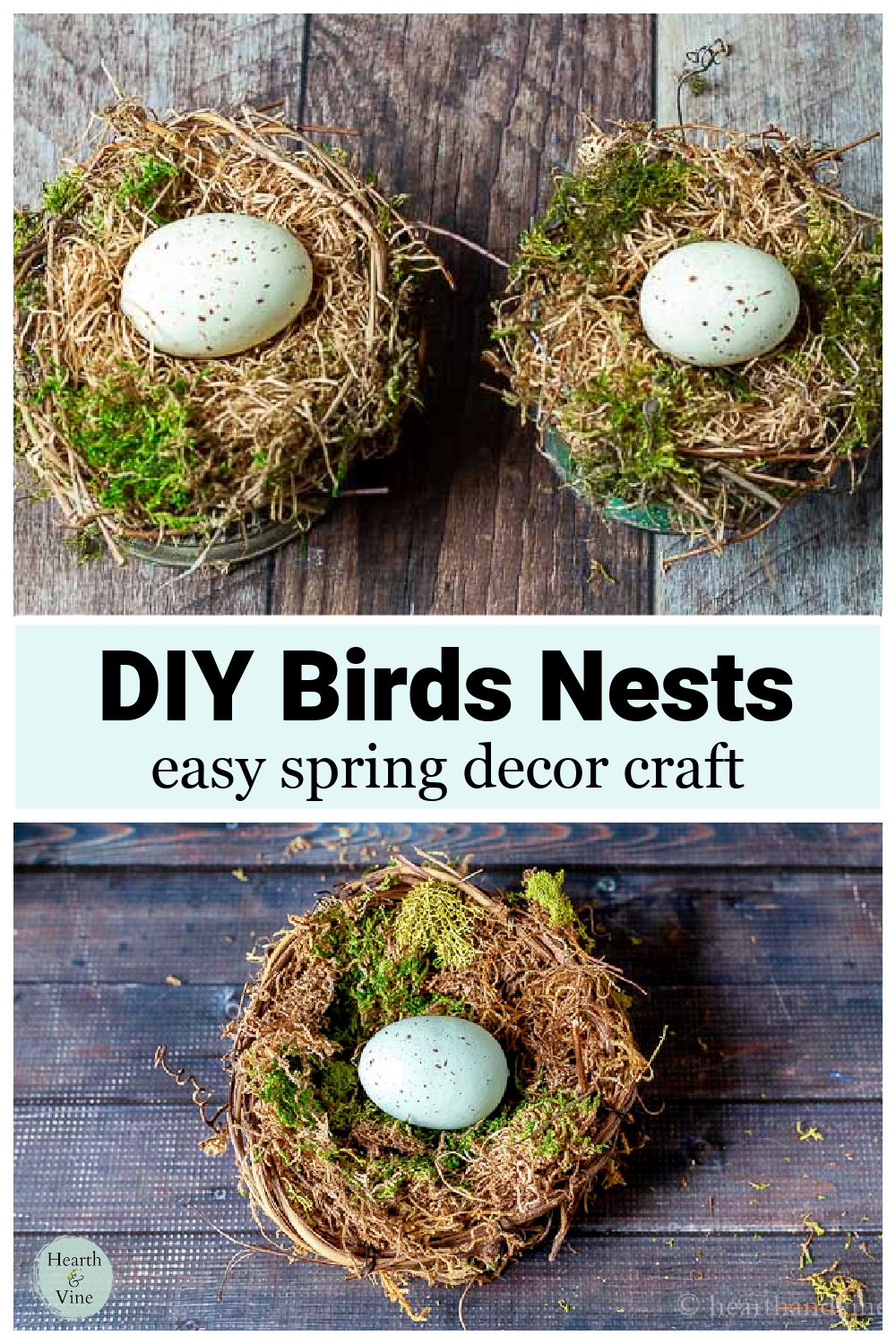 DIY Bird's Nest Craft for Your Spring Decor