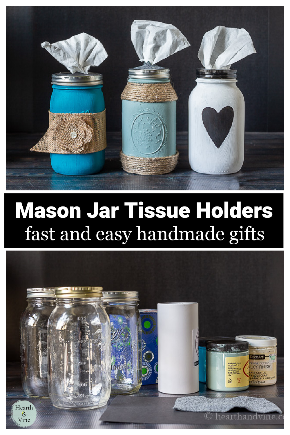 Mason Jar Tissue Holder DIY for Home or Gifts